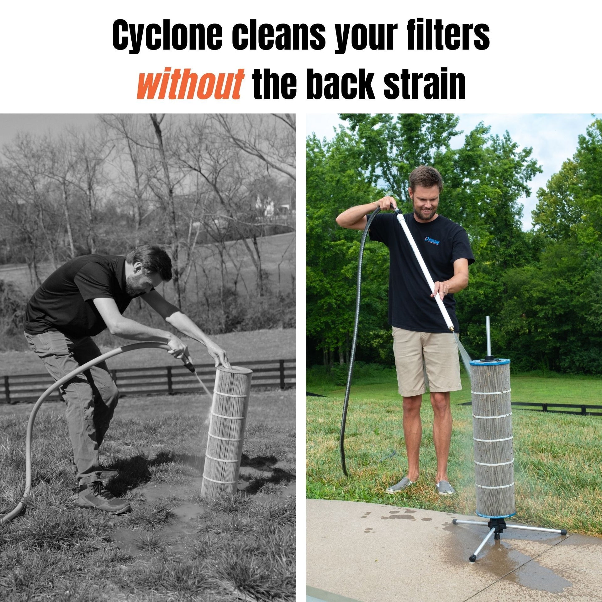 Cyclone Pool Filter Cleaning System